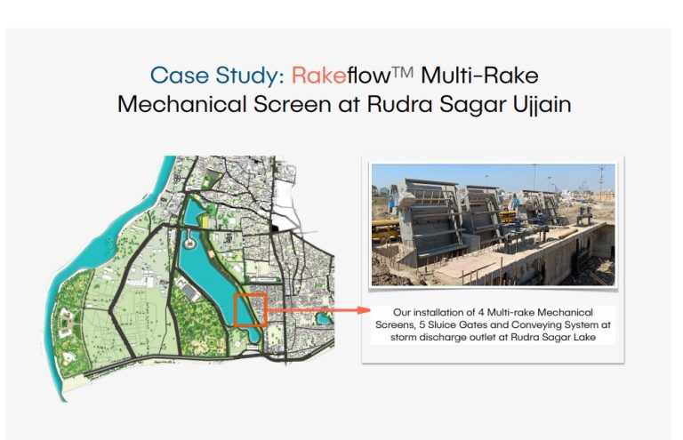 Case Study: Lake rejuvenation of Rudrasagar Lake using Rakeflow Mechanical Multi-rake Bar Screen